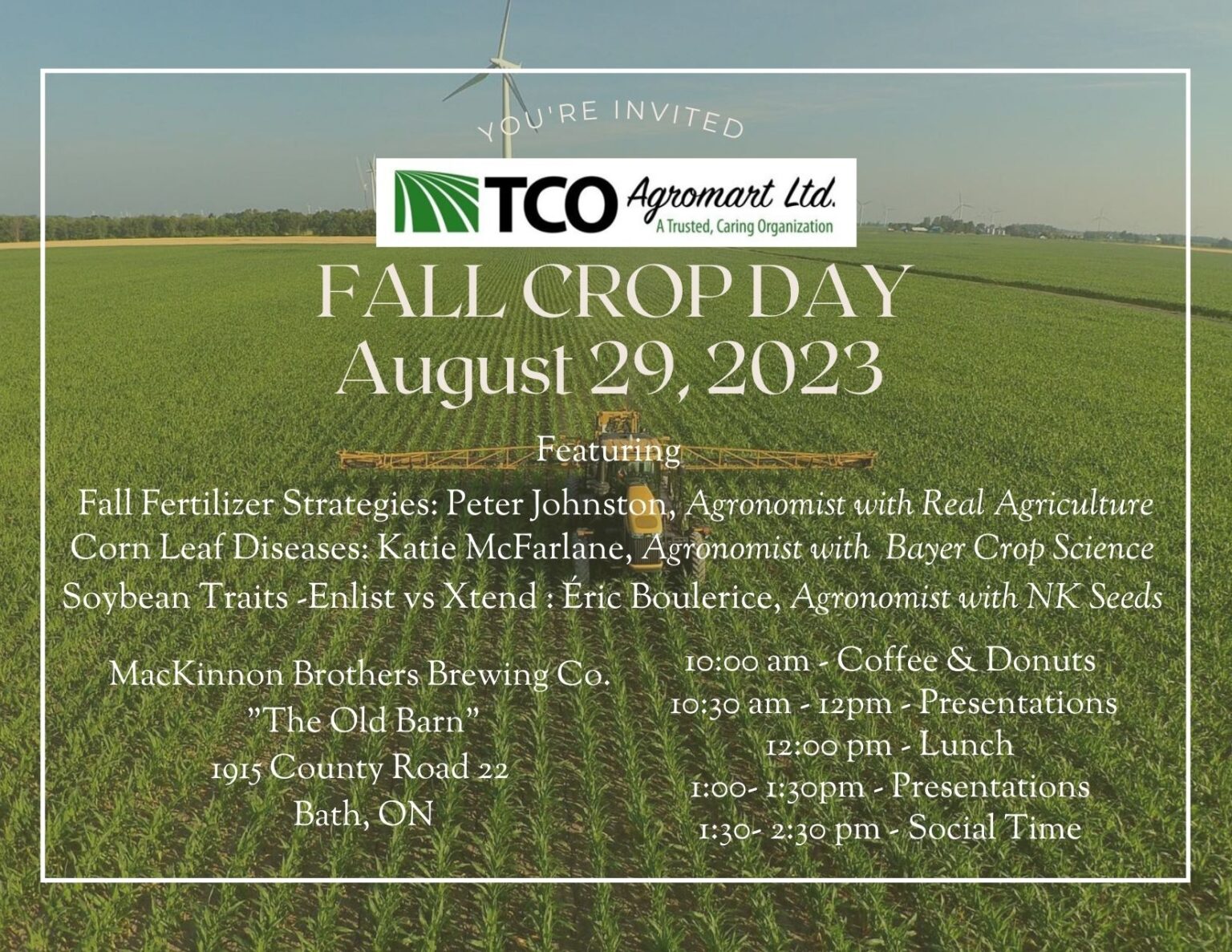 TCO Fall Crop Day 2023! - TCO Agromart Ltd.